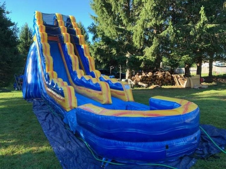 19ft Melting Arctic Fire and Ice Water Slide w/ Pool - Spotlight Bounce ...
